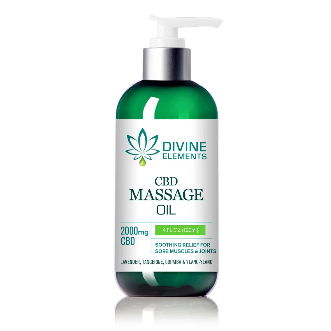 CBD Body Massage Oil 2000MG – Divine Elements CBD