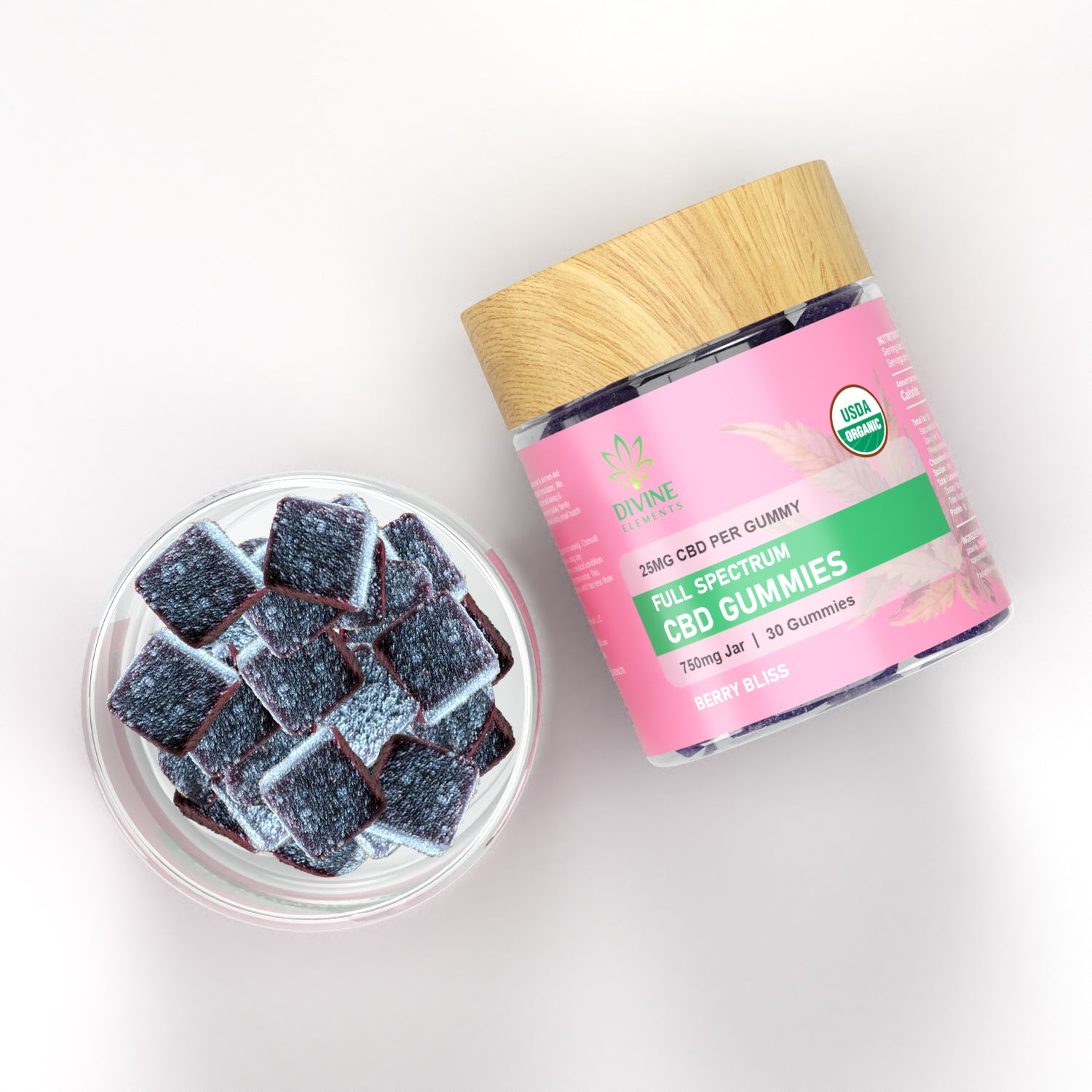 Organic Full Spectrum CBD Gummies - 750mg – Divine Elements CBD